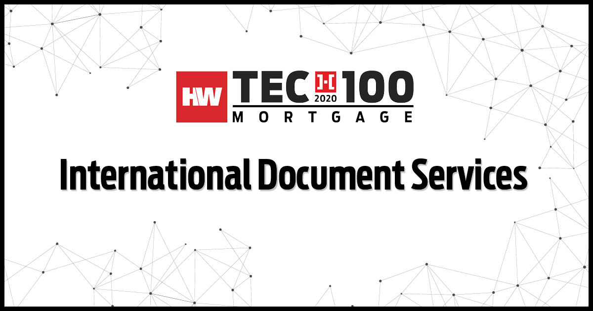 2020 HW Tech100 Mortgage winner: International Document Services